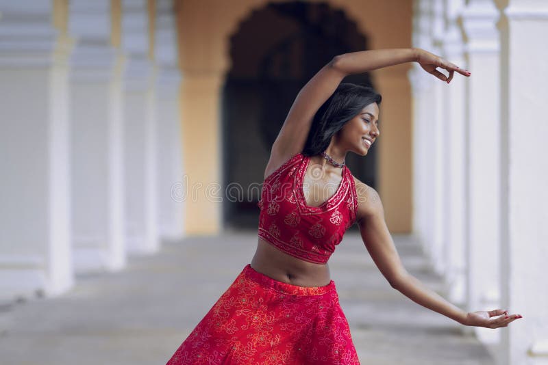 Indian Yogini in among White Columns Stock Photo - Image of luxury ...