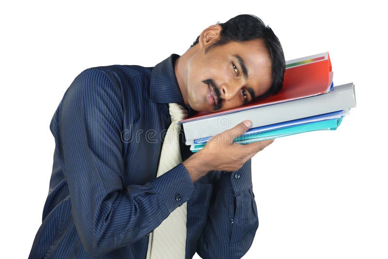 Indian Young Man Holding the Files Stock Photo - Image of files, leader ...