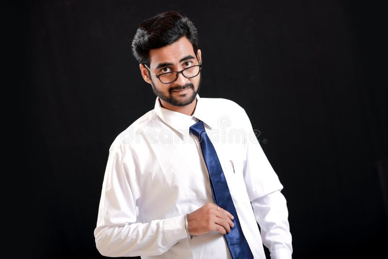 Indian Young Man on Spectacles Stock Image - Image of model, business ...