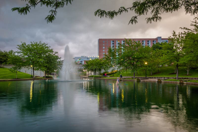 Indiana Central Canal stock photo. Image of facade, skyscraper - 57313704