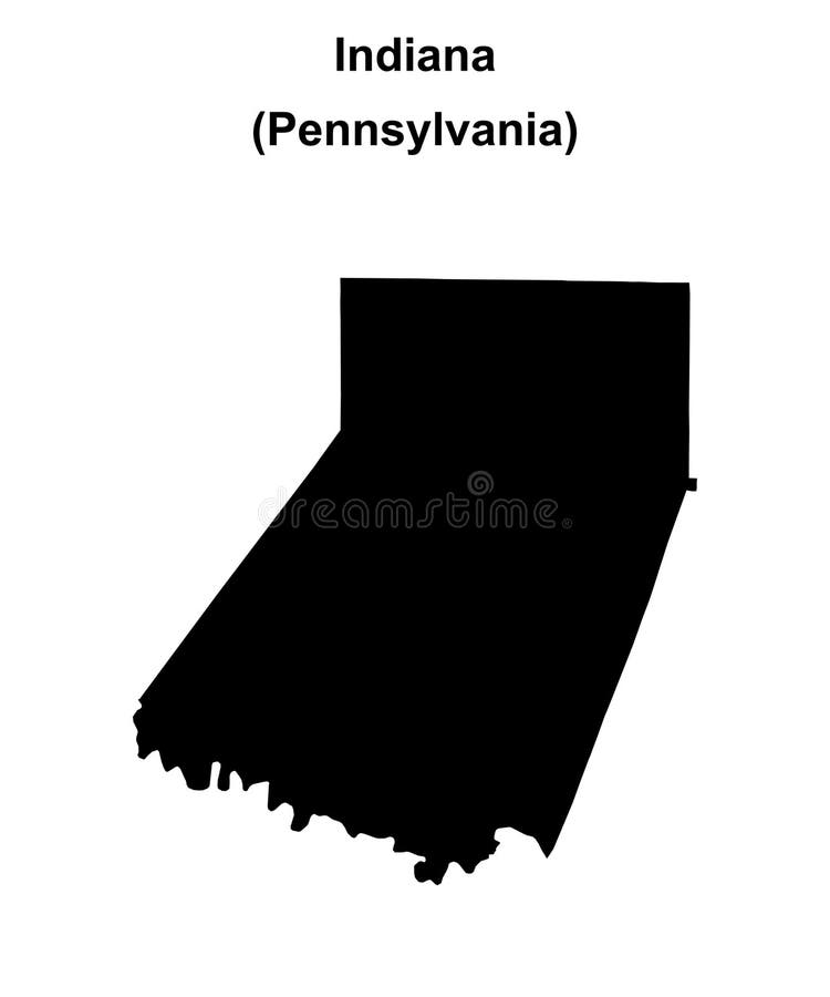 Indiana outline map stock illustration. Illustration of vector - 361755242
