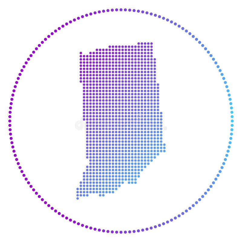 Indiana digital badge. stock vector. Illustration of global - 233472584