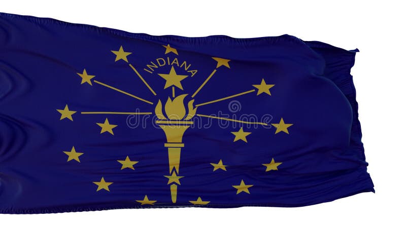 Indiana Flag in the Wind. Detailed Fabric Texture Stock Video - Video ...