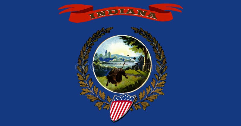 Indiana (1899-1917) Flag Vector Illustration Standard Quality Stock ...