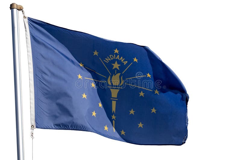 Indiana State Flag Flying in the Wind Stock Image - Image of vote, july ...