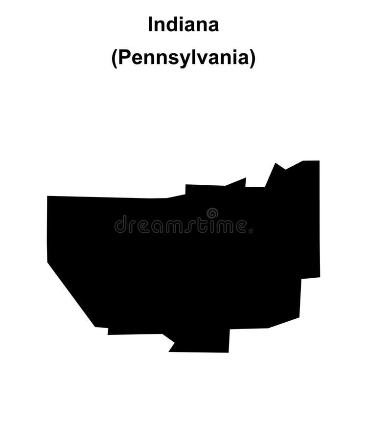 Indiana outline map stock vector. Illustration of indiana - 357532300