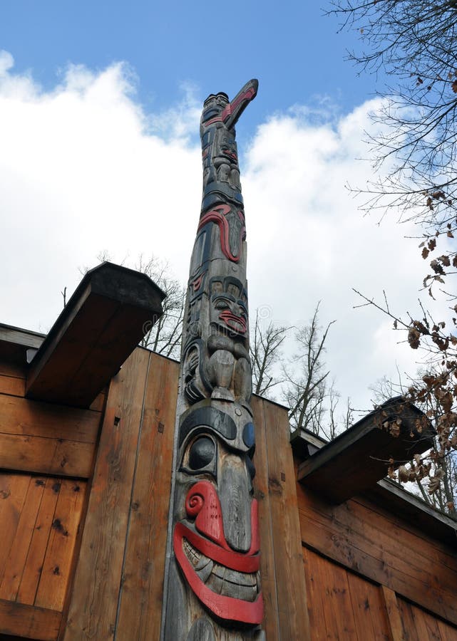 Indiana S Totem on the Building Stock Image - Image of clouds ...
