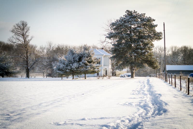 Indiana Snow image stock. Image du gens, sunlight, scenics - 60419469