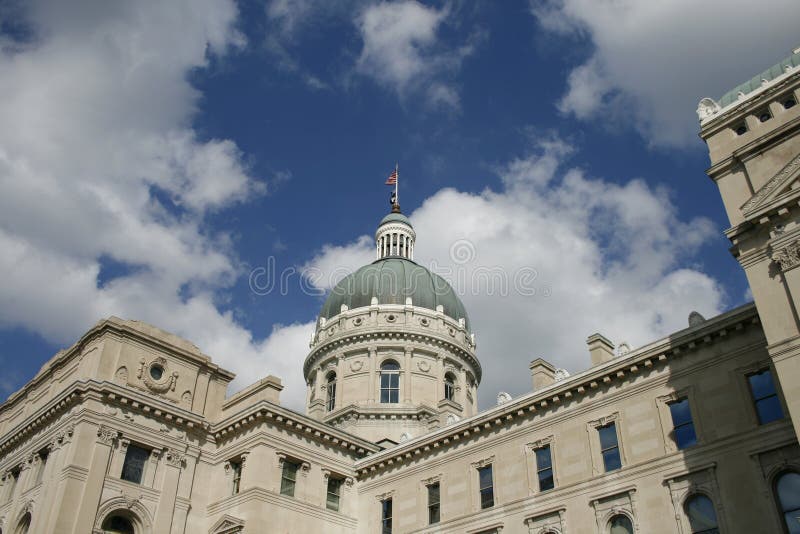 Indiana State Capitol Building Stock Photo - Image of building, state ...