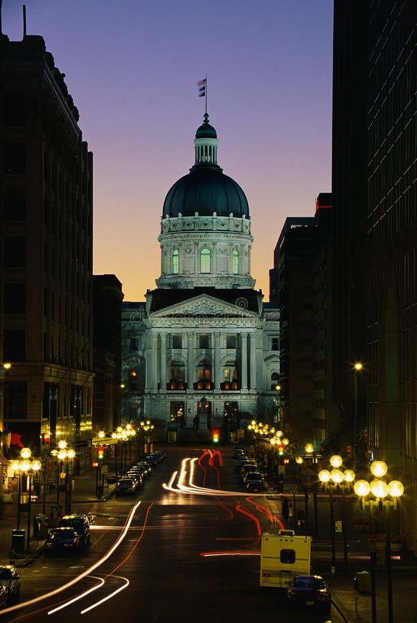Indiana State Capitol in Indianapolis from Above - Aerial Photography ...