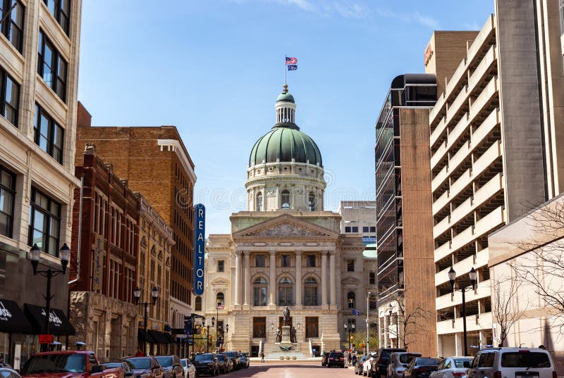 Indiana State Capitol Building in Indianapolis, in Editorial Stock ...