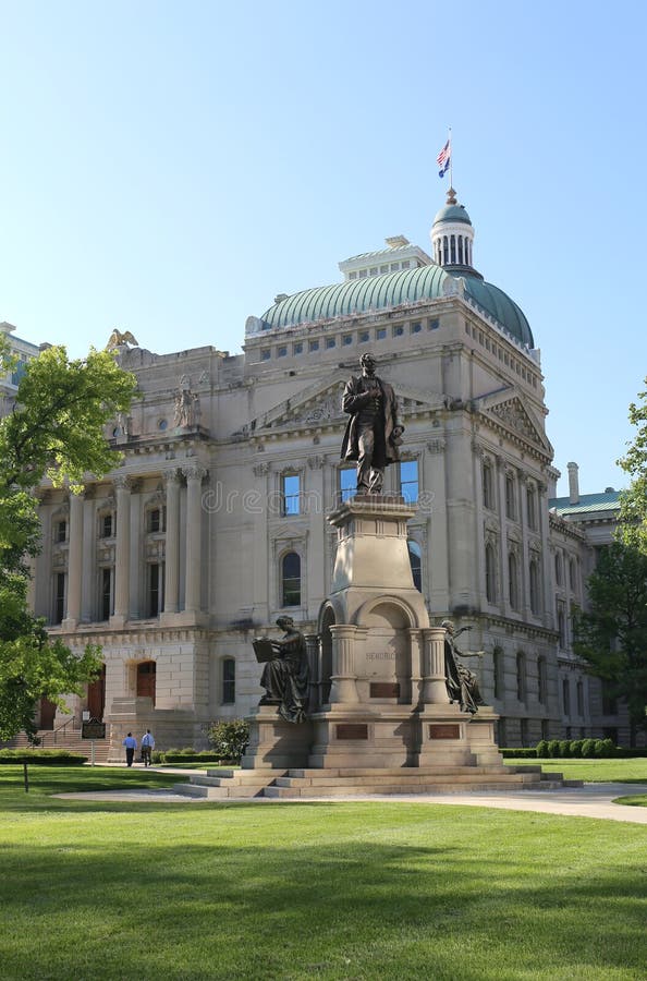 Indiana State Capitol Building of Indianapolis Stock Photo - Image of ...