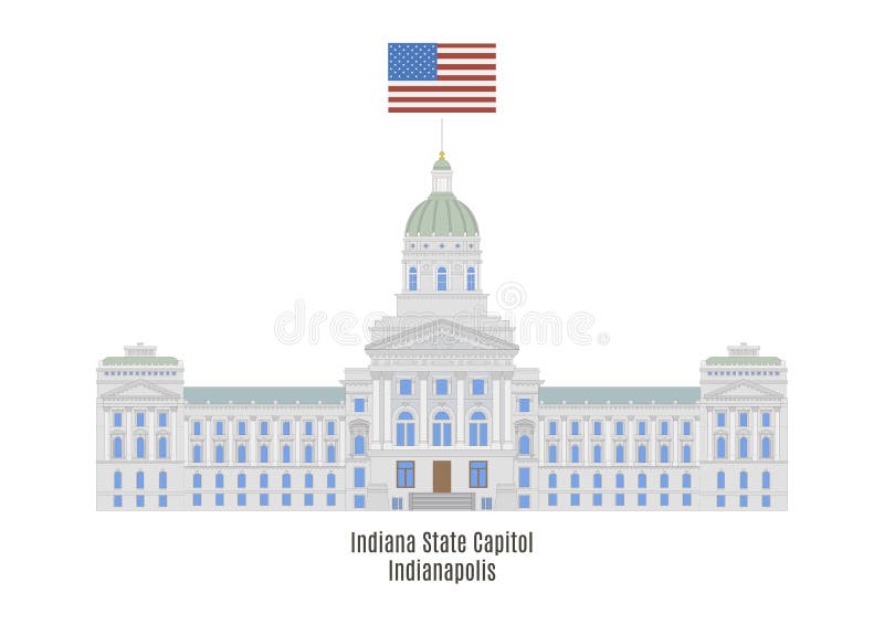 Indiana State House, Indianapolis Ilustración del Vector - Ilustración ...