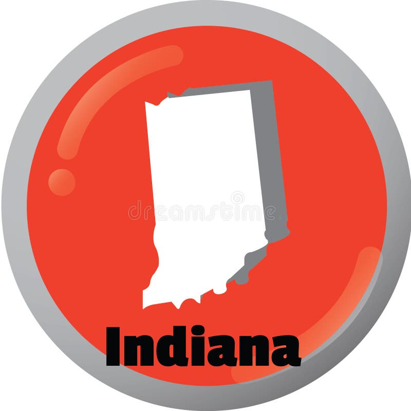 Indiana State Map. Vector Illustration Decorative Design Stock Vector ...