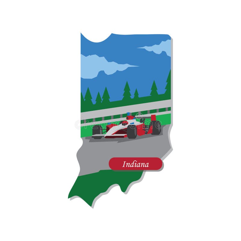 Indiana State Map. Vector Illustration Decorative Design Stock Vector ...