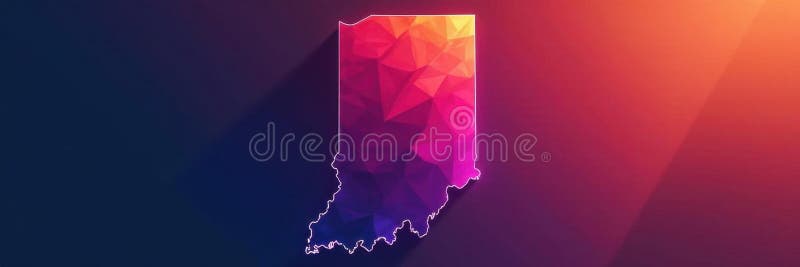 Indiana State Vector Outline Map, Minimalist Style, Symbol, Icon Stock ...