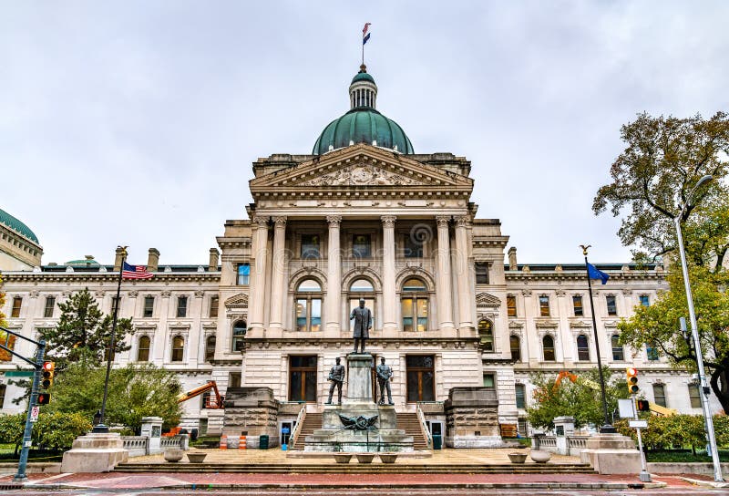 The Indiana Statehouse in Indianapolis Stock Image - Image of capital ...