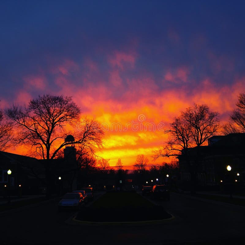 Indiana Sunset editorial image. Image of lake, winona - 79894665