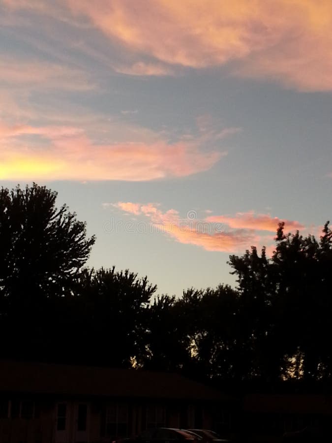 Indiana sunset stock photo. Image of tree, summer, atmosphere - 78699868