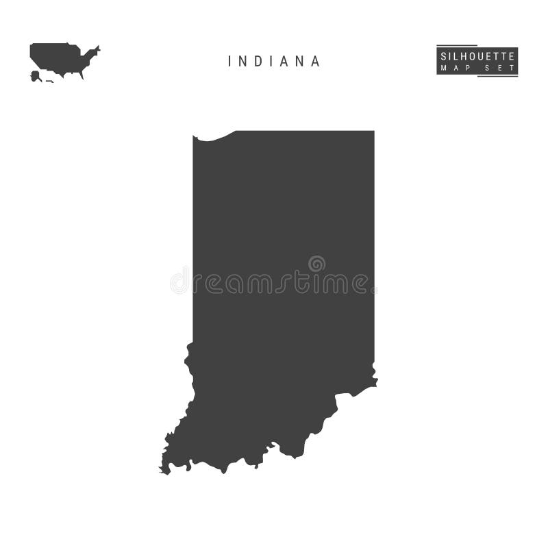 Indiana - Detailed Editable Political Map with Labeling. Stock Vector ...