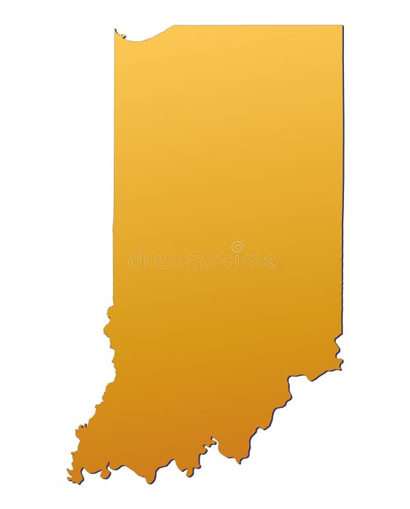 Indiana (USA) map stock illustration. Illustration of bitmap - 6036336