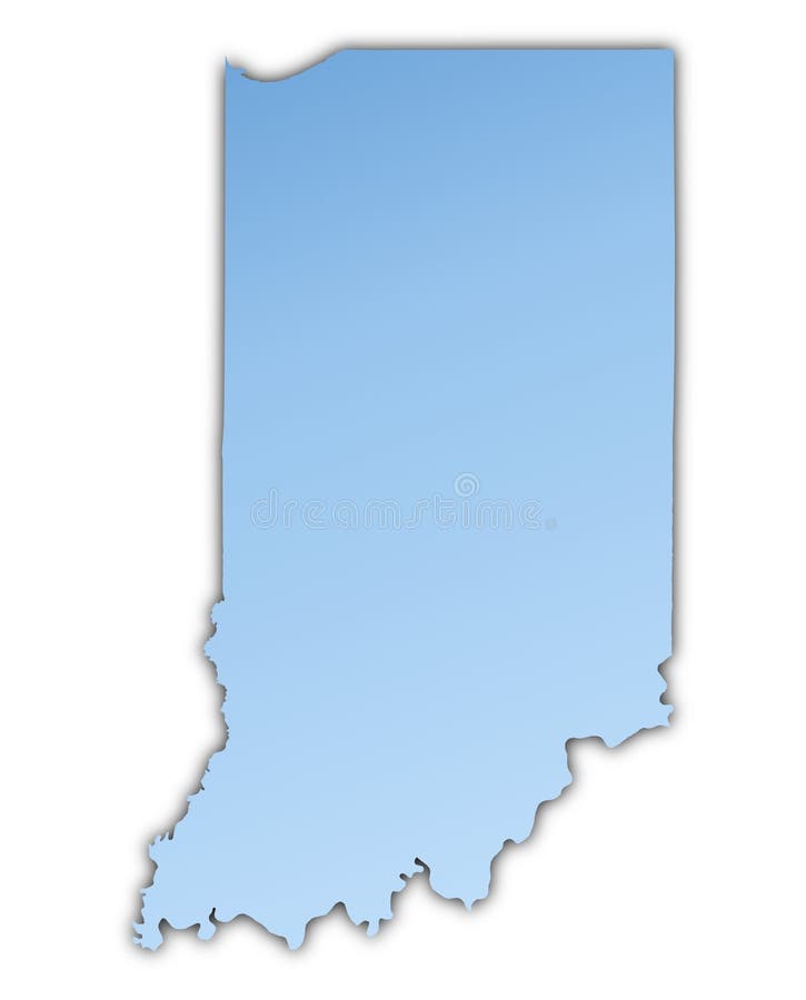 Indiana State Map by Counties Stock Vector - Illustration of geographic ...