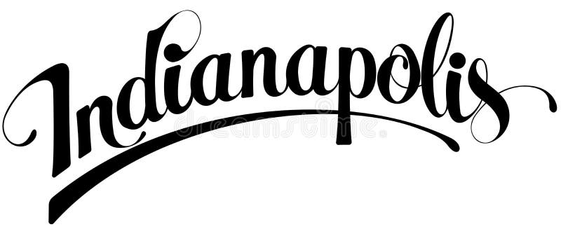 Indianapolis - Custom Calligraphy Text Stock Vector - Illustration of ...