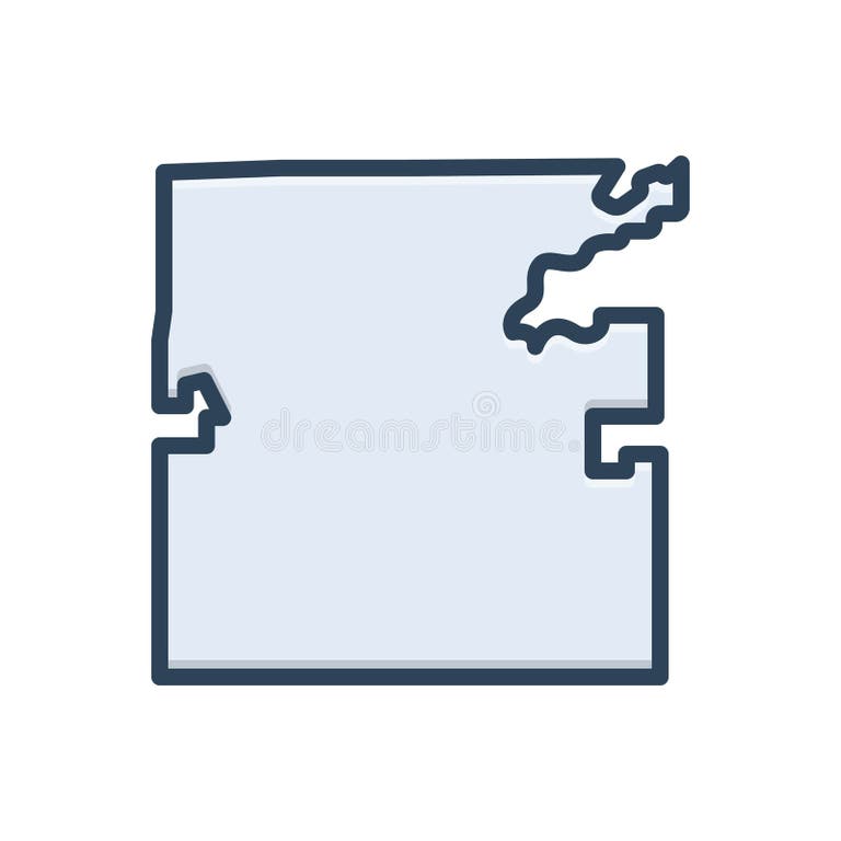 Color Illustration Icon for Indianapolis, Map and Border Stock ...
