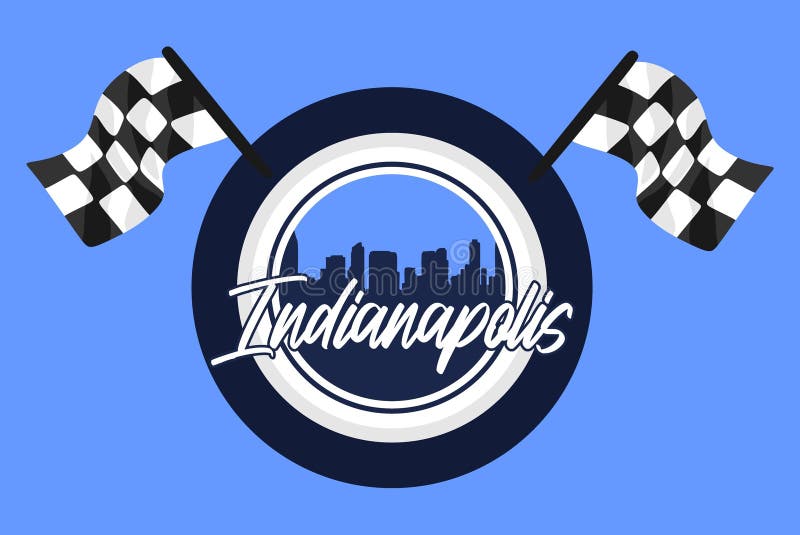 Indianapolis Indiana with Beautiful Views Stock Vector - Illustration ...