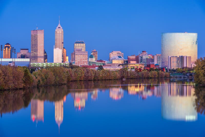Indianapolis, Indiana, USA Skyline Stock Image - Image of america ...