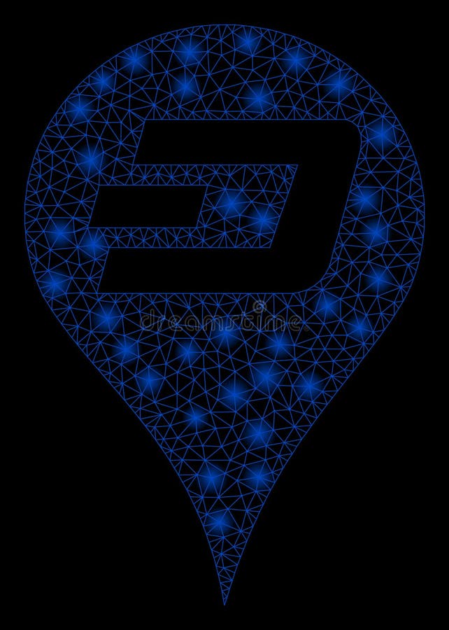 Indicador Brillante De Mesh Wire Frame Dashcoin Map Con Los Puntos De ... Indicador Brillante De Mesh Wire Frame Dashcoin Map Con Los Puntos De ...