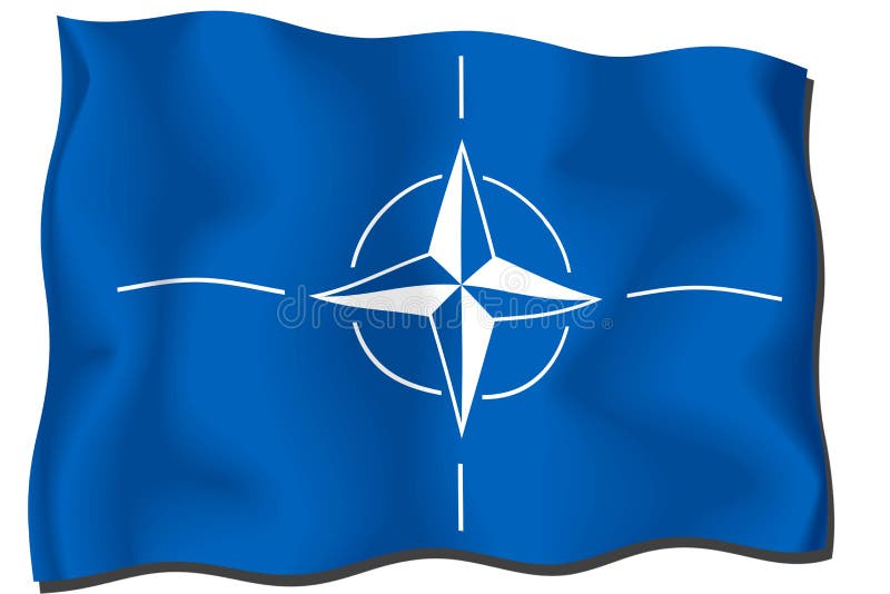 Bandera De La Otan Norteña Organización De Tratados Atlánticos Símbolo ...