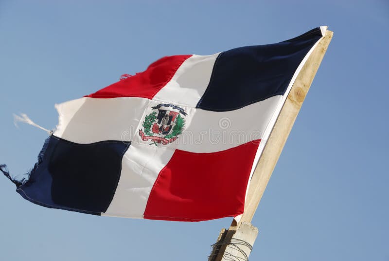 Indicador De La República Dominicana Foto de archivo - Imagen de azul ...