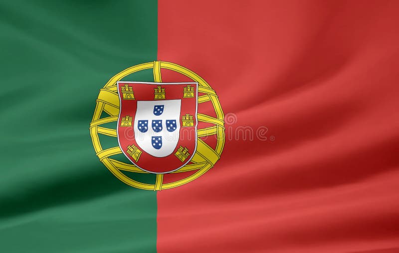 Bandera Nacional Portuguesa Bandera Oficial De Los Colores Exactos De ...