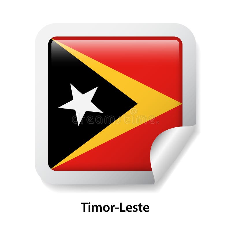 Indicador De Timor Oriental E Ilustración del Vector - Ilustración de pegatina, brillante: 135442676