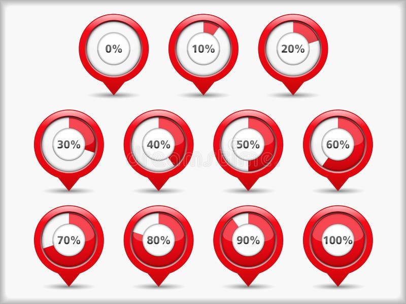 Barra De Progreso Verde Del Círculo Ilustración del Vector ...