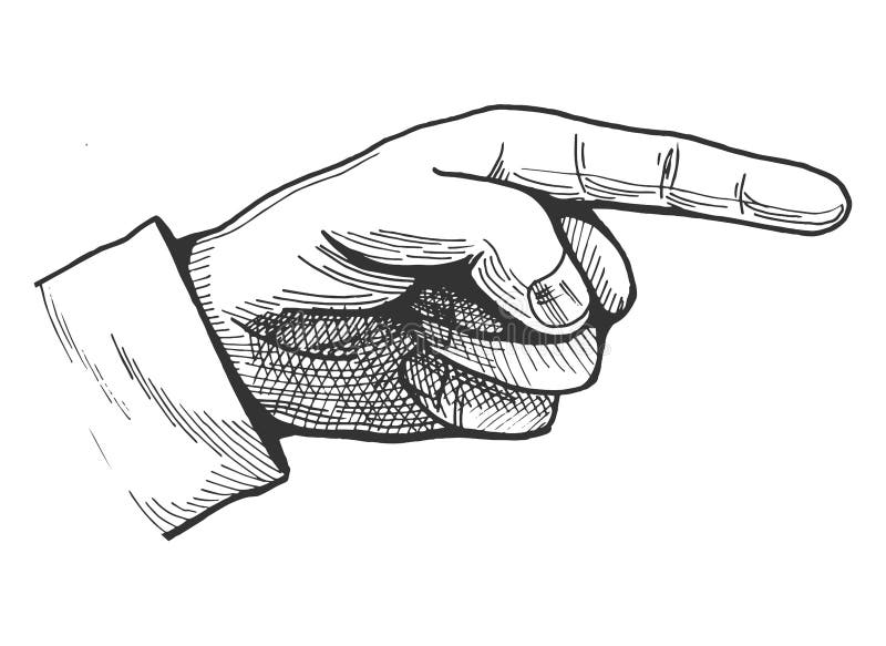 Indicare Il Disegno Del Dito Illustrazione Vettoriale - Illustrazione ...