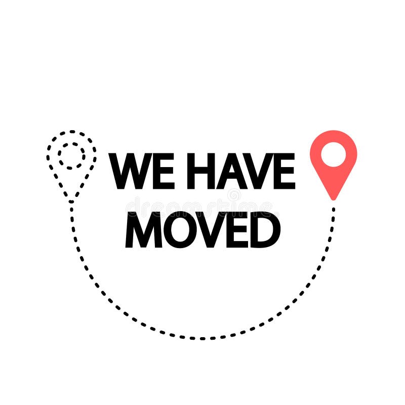Indicated Place on the Map. we Have Moved Icon Stock Vector ...