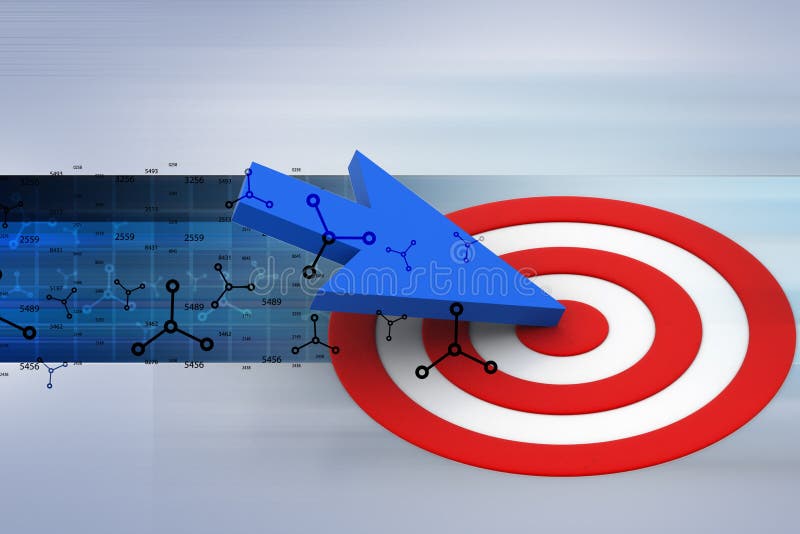 Indicateur De Flèche Sur Le Panneau De Cible Illustration Stock ...