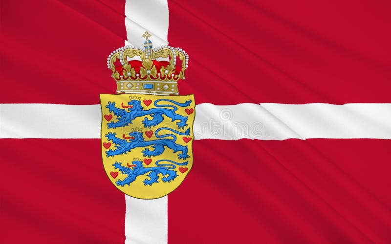 Carte Du Danemark Drapeau Scandinave Avec La Croix Symbole National ...