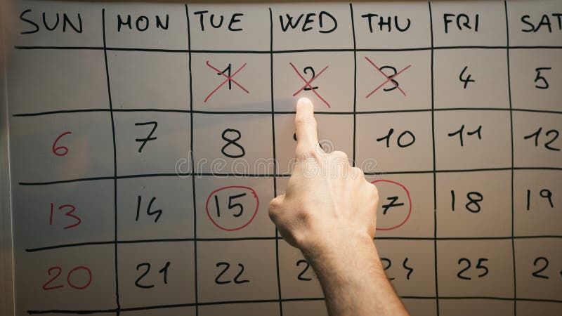 Indicating Important Dates on a Calendar Date Stock Photo - Image of ...