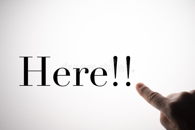 Word HERE Painted on To Rust Colored Paving Stones. Stock Photo - Image ...