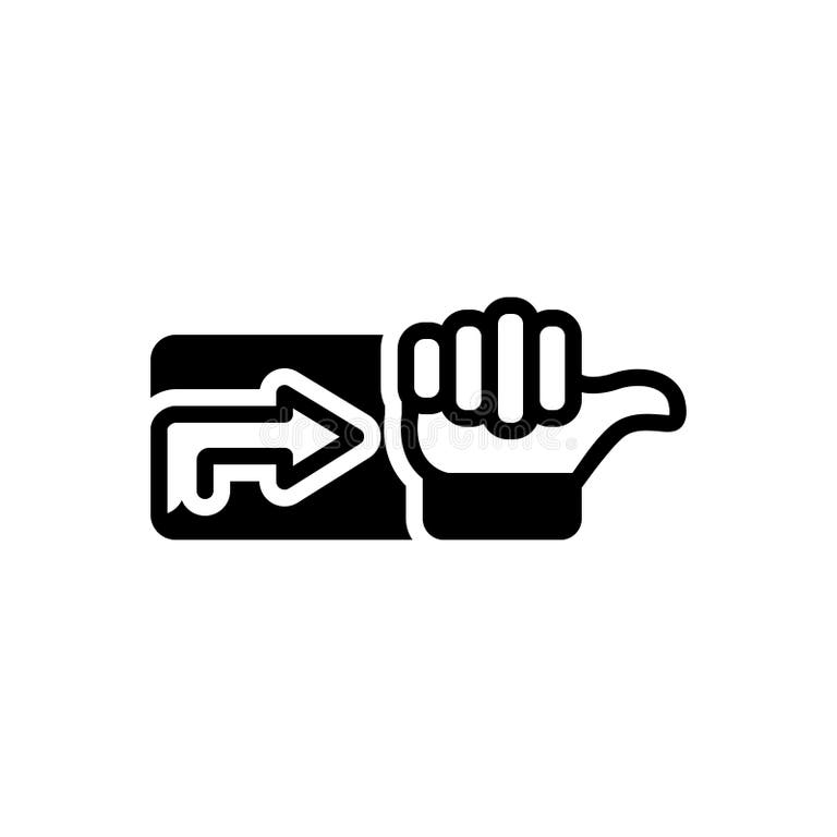 Black Solid Icon for Indication, Sign and Hint Stock Vector ...