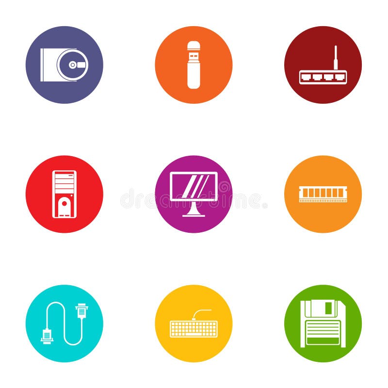 Indication Icons Set, Cartoon Style Stock Vector - Illustration of ...