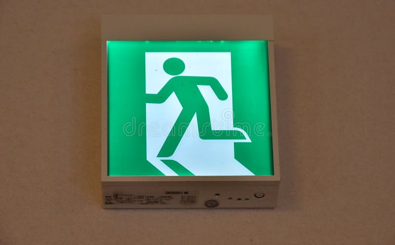 Indication of the Japanese Emergency Exit Stock Photo - Image of exit ...