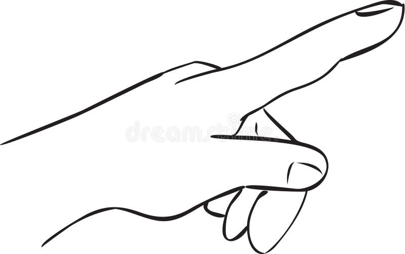 Indication Par Les Doigts D'index En Avant Illustration de Vecteur ...