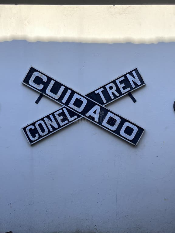 Indicative Sign: Watch Out for the Train Stock Photo - Image of travel ...