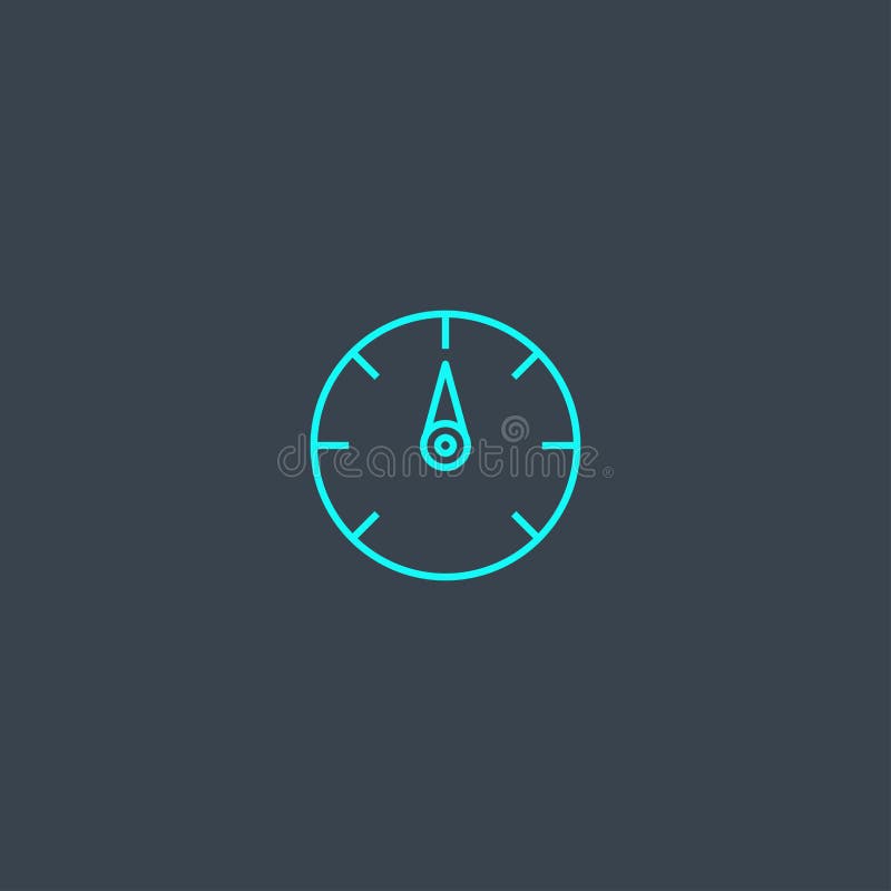 Indicator Concept Blue Line Icon. Simple Stock Vector - Illustration of ...