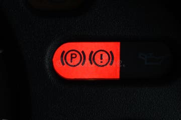 The Indicator on the Dashboard of the Car Brake System Malfunction ...