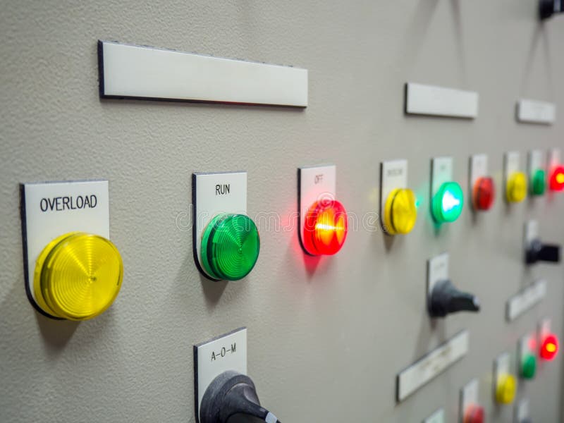 Group of Status Indicator Light on Electrical Control Panel. Stock ... Group of Status Indicator Light on Electrical Control Panel. Stock ...